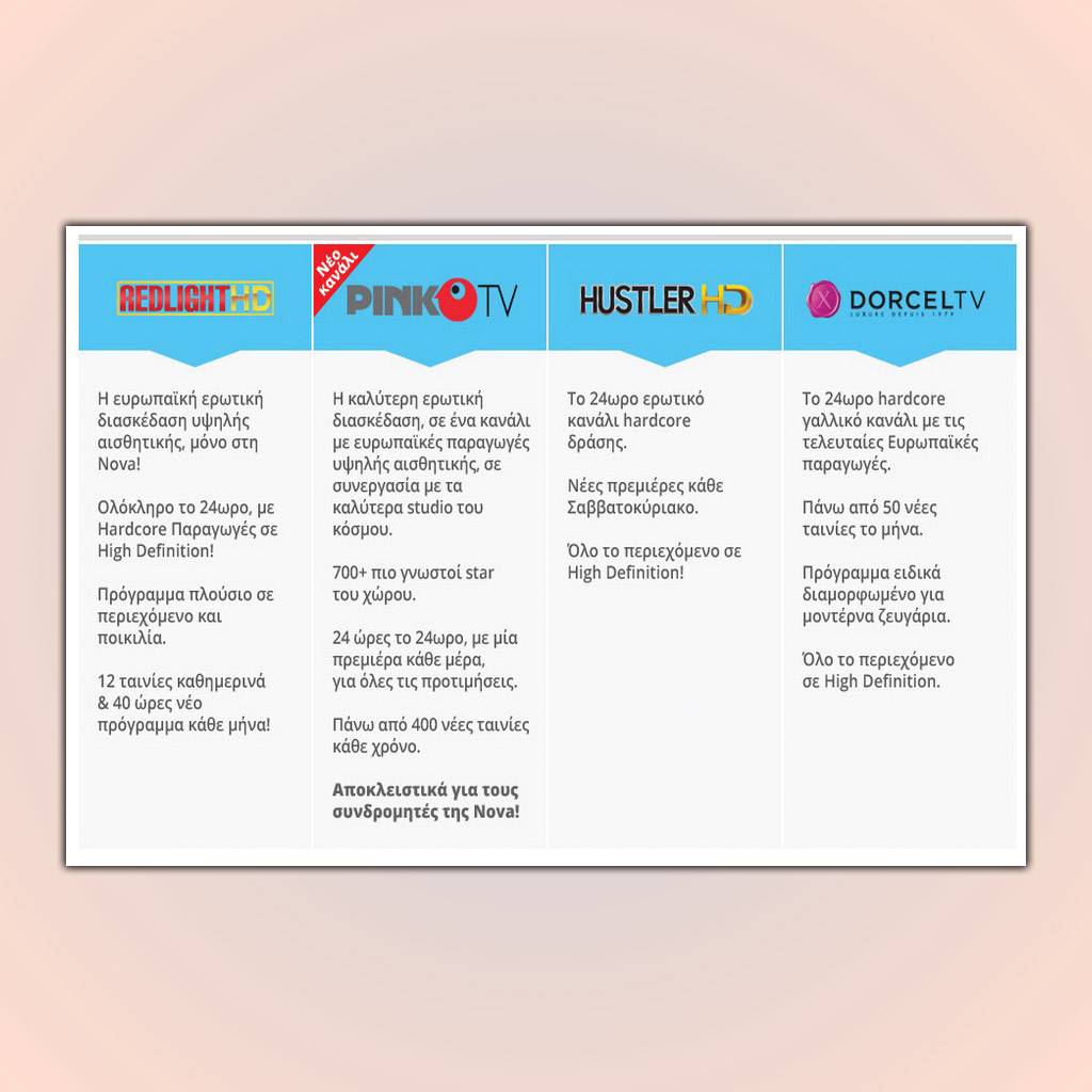 Ανανεώθηκε το Adult Pack της nova - Digitaltvinfo.gr - Τα πάντα για τη δορυφορική, ψηφιακή και HD TV
